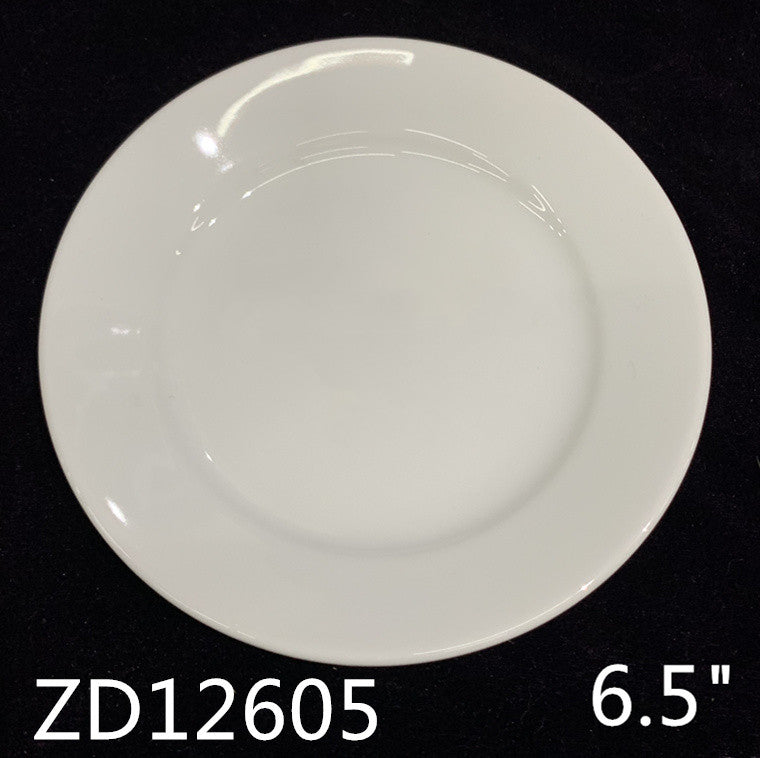 #12605 6.5" Round Wide-Rim Plate – DishCoSF